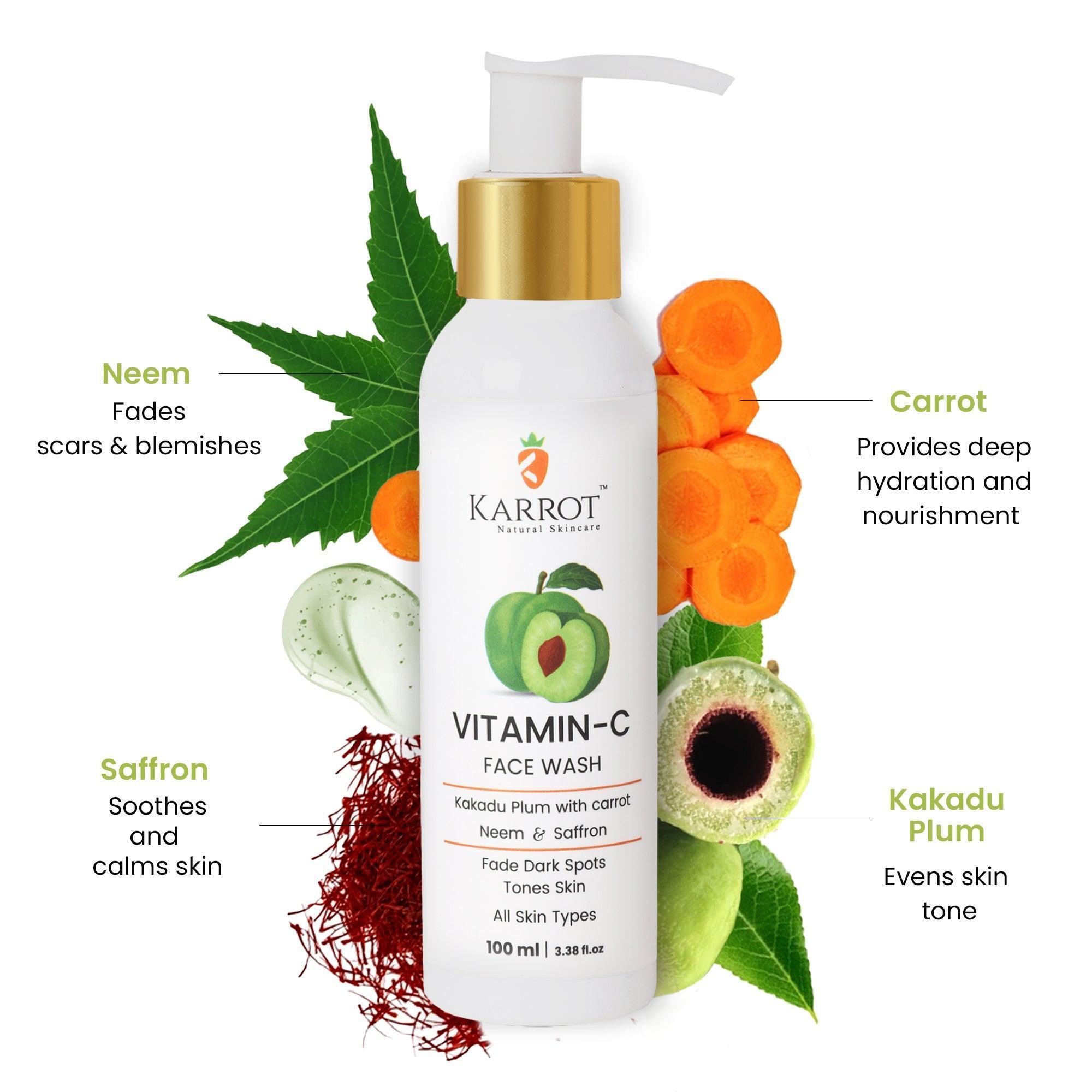 Carrot & Vitamin C Gel Face Wash – Karrot Natural